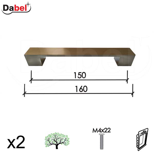 Ručica za nameštaj C28 Ni-Sat 160mm