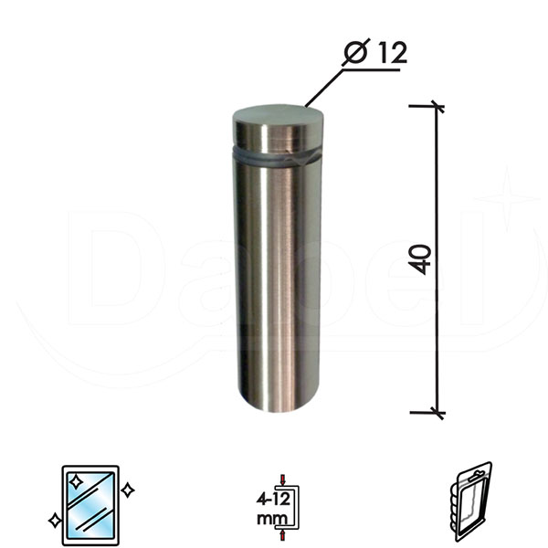 Distancer za staklo DST1 Inox fi12x40mm DP1