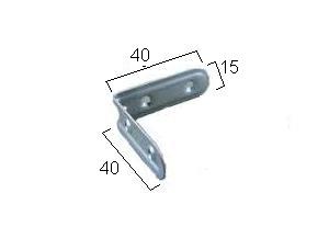 Ugaonik za nameštaj U5000 ZnB 40x40mm