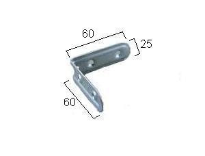 Ugaonik za nameštaj U5000 ZnB 60x60mm