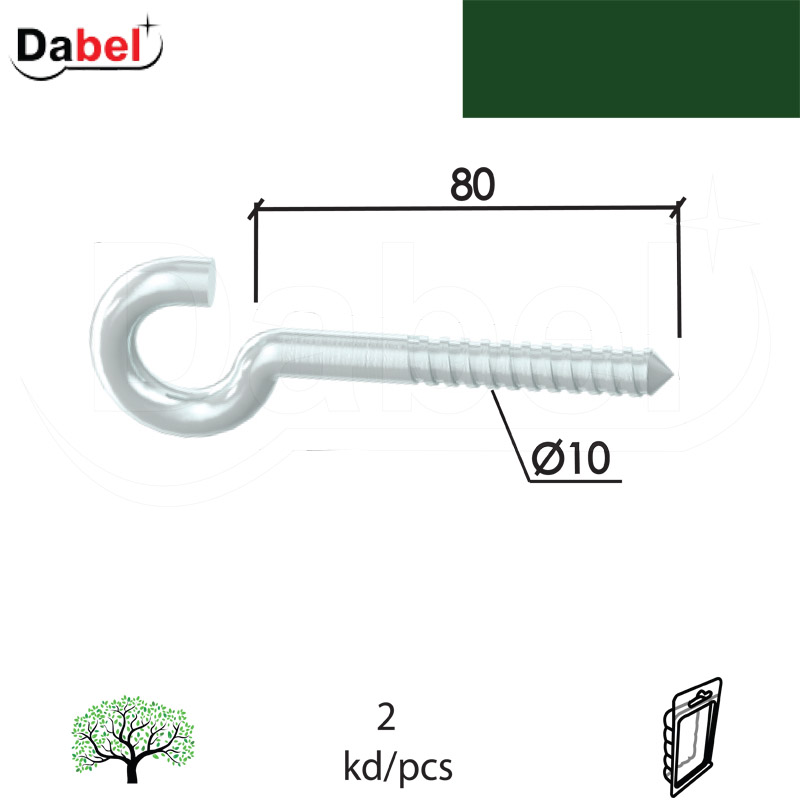 Luster kuka drvo LUSTER-D ZnB x10x80mm