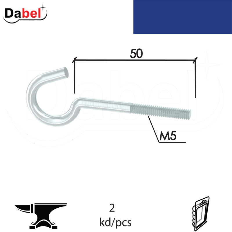 Luster kuka mašinski LUSTER-M ZnB M5x50mm (2kom)