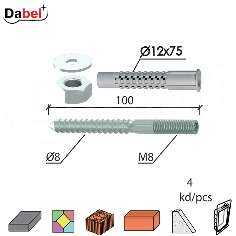 Vijak za bojler BOJLER-H 8xx100/fi12x75mm