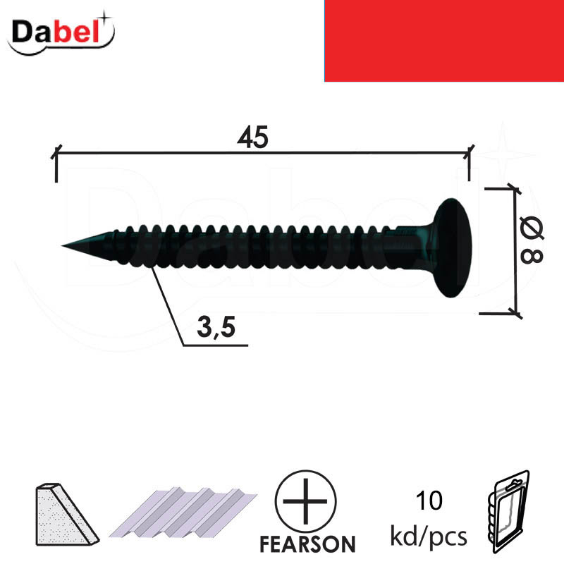 Vijak za gips VG2 Crna 3,5×45/8mm