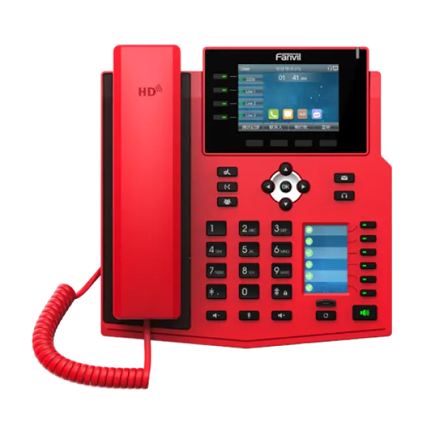 FANVIL Fiksni telefon VoIP X5U-R crveni