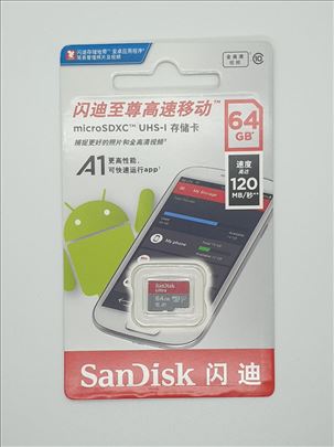 SanDisk micro sd 64Gb + SD adapter