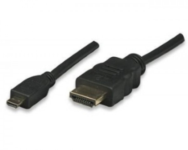 E-GREEN Kabl HDMI (M) - HDMI Mikro-D (M) 1.5m crni