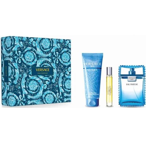 VERSACE SET EAU FRAICHE M 100ML EDT + 150ML SG + EDT 10ML