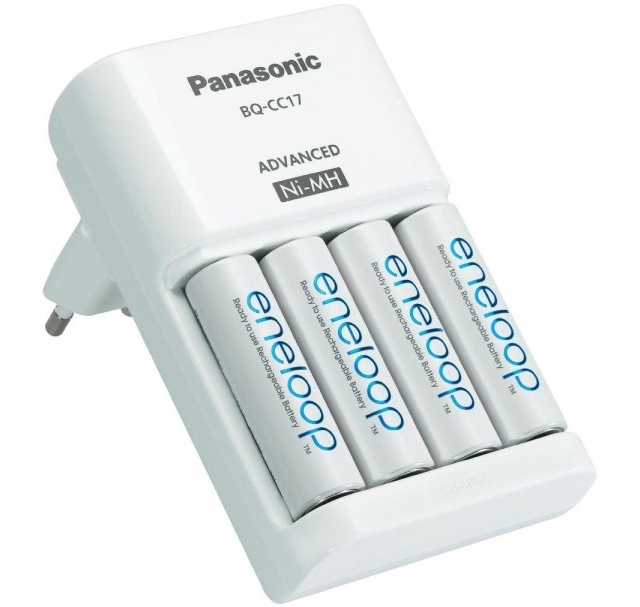 Punjač za baterije Panasonic ENELOOP BQ-CC17 + 4 x AA baterije kapaciteta 1.900mAh