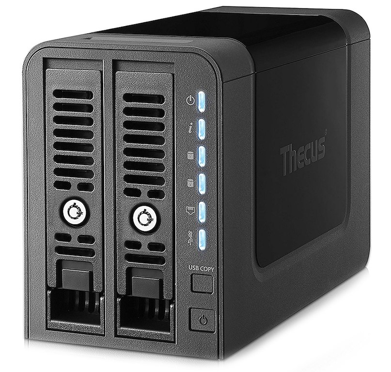 NAS Server THECUS / hard diskovi 2 x 3TB RAID1 SATA III 6Gb/s 3.5 inča WESTERN DIGITAL Red / konektori RJ45 2 x USB 3.0 / model N2350