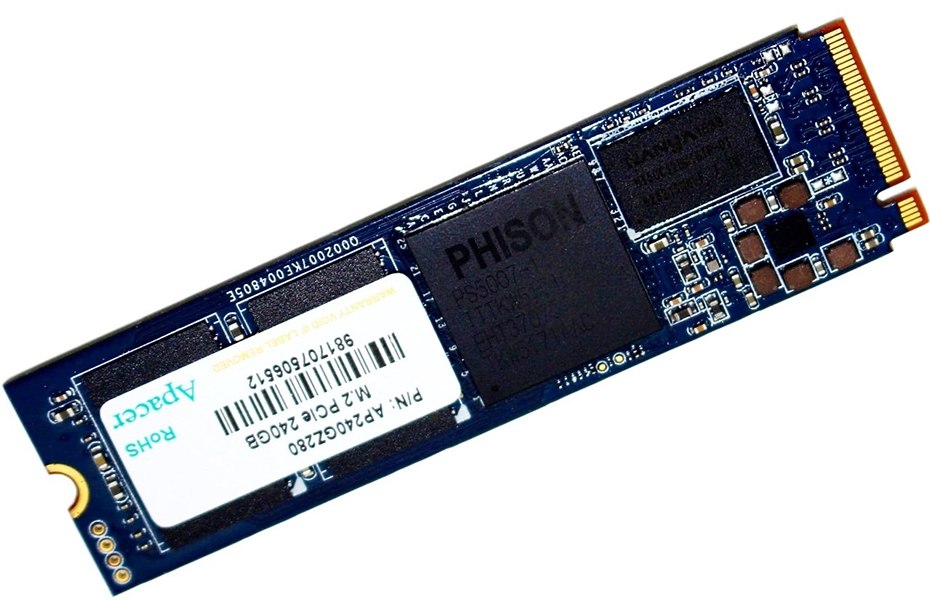 SSD Solid State Drive APACER / kapacitet 240GB / interfejs PCIe NVMe / format M.2 2280 / TBW 200TB / Čitanje 1.600MBs / Pisanje 1.000MBs / IOPS Čitanje 360.000 fajlova / IOPS Pisanje 120.000 fajlo...