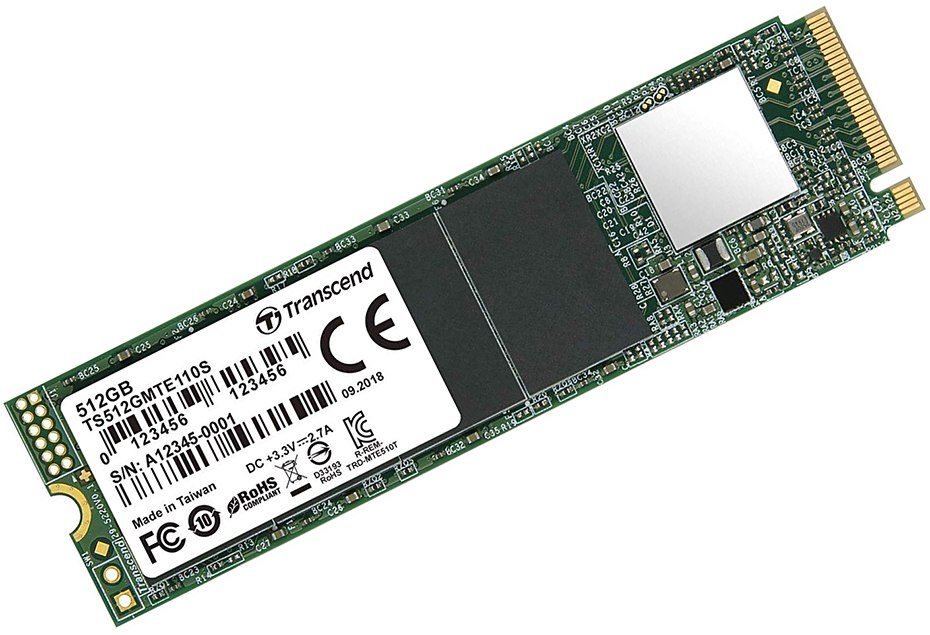 SSD Solid State Drive TRANSCEND 110S / kapacitet 512GB / interfejs PCIe NVMe / format M.2 2280 / TBW 800TB / Čitanje 1.800MBs / Pisanje 1.500MBs / IOPS Čitanje 180.000 fajlova / IOPS Pisanje 150.0...