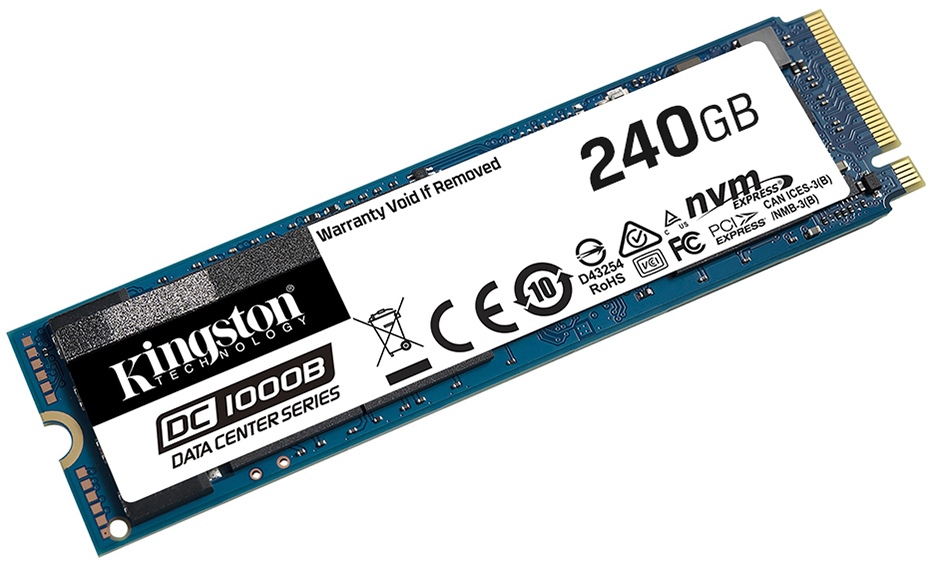 SSD Solid State Drive KINGSTON DC1000B / kapacitet 240GB / interfejs PCIe NVMe / format M.2 2280 / TBW 248TB / Čitanje 2.200MBs / Pisanje 290MBs / IOPS Čitanje 111.000 fajlova / IOPS Pisanje 12.00...