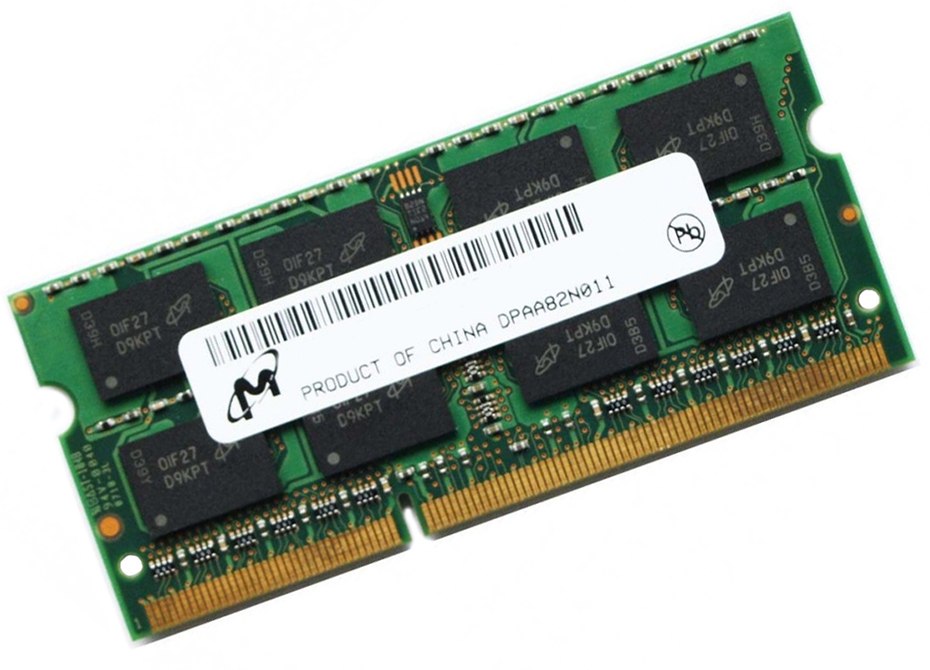 RAM Memorija za laptop MICRON 4GB DDR3L 1600MHz PC3L-12800 So-DIMM CL11 1.35V Low Voltage 204-pina MT8KTF51264HZ-1G6