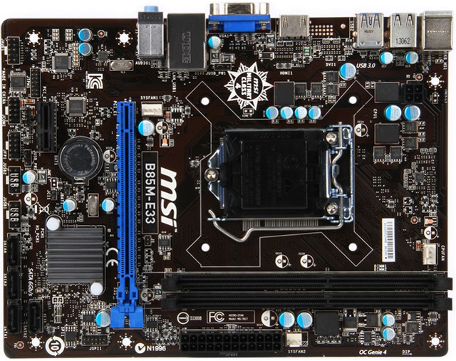 Matična ploča MSI INTEL B85M-E33 Micro ATX 2xDDR3 2xSATAII 2xSATAIII 2xUSB 3.0 6xUSB 2.0 2xPCI Express 1xVGA 1xHDMI Socket 1150