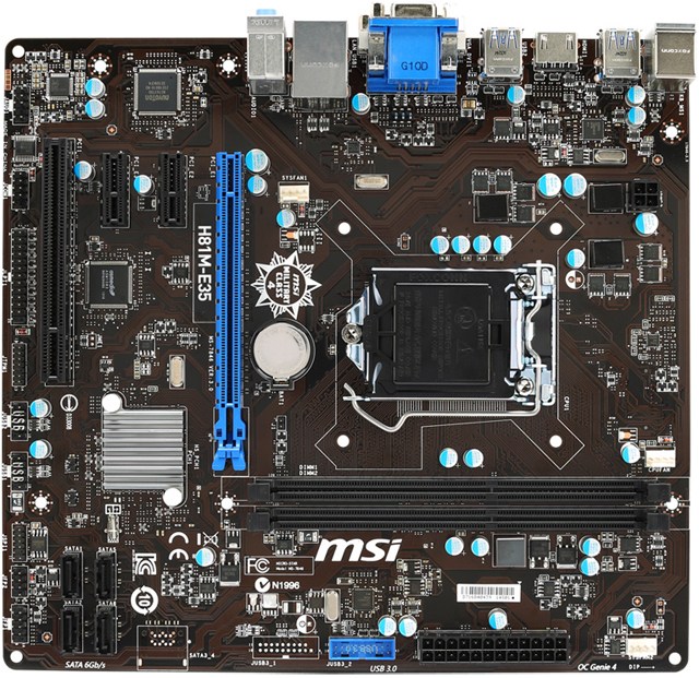 Matična ploča MSI INTEL H81M-E35 Micro ATX 2xDDR3 2xSATAII 2xSATAIII 5xUSB 3.0 4xUSB 2.0 2xPCI Express 1xPCI 1xVGA 1xDVI 1xHDMI Socket 1150