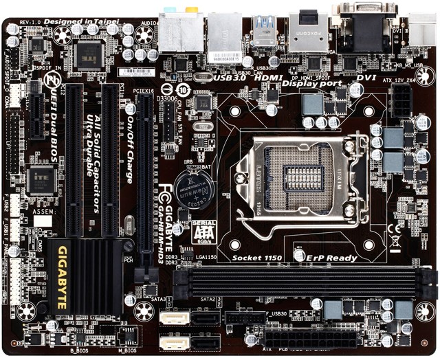 Matična ploča GIGABYTE INTEL GA-H81M-HD3 Micro ATX 2xDDR3 2xSATAII 2xSATAIII 5xUSB 3.0 4xUSB 2.0 2xPCI Express 2xPCI 1xVGA 1xDVI 1xHDMI 1xDisplayPort Socket 1150