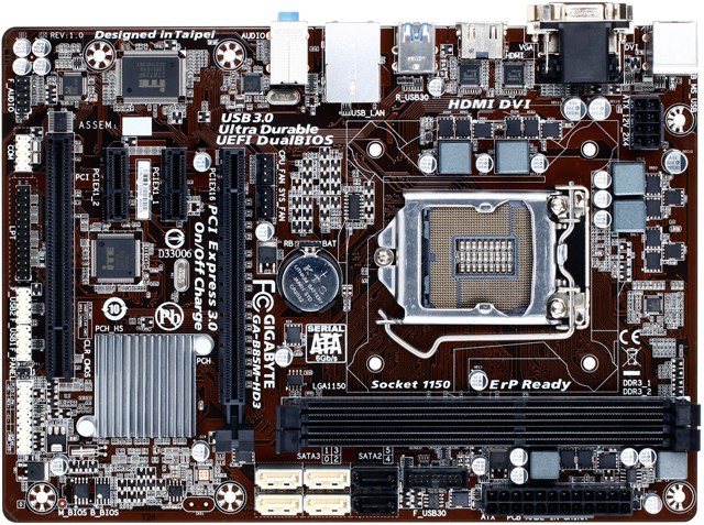 Matična ploča GIGABYTE INTEL GA-B85M-HD3 Micro ATX 2xDDR3 2xSATAII 4xSATAIII 3xUSB 3.0 6xUSB 2.0 3xPCI Express 1xPCI 1xVGA 1xDVI 1xHDMI Socket 1150