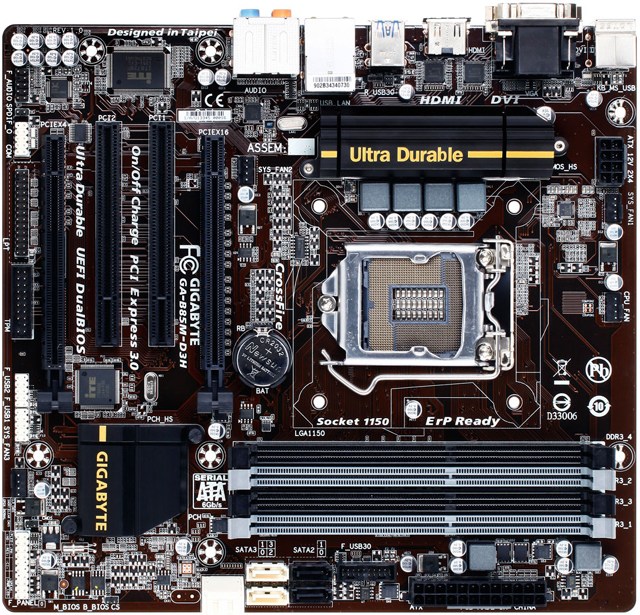 Matična ploča GIGABYTE INTEL GA-B85M-D3H Micro ATX 4xDDR3 2xSATAII 4xSATAIII 3xUSB 3.0 6xUSB 2.0 2xPCI Express 2xPCI 1xVGA 1xDVI 1xHDMI Socket 1150