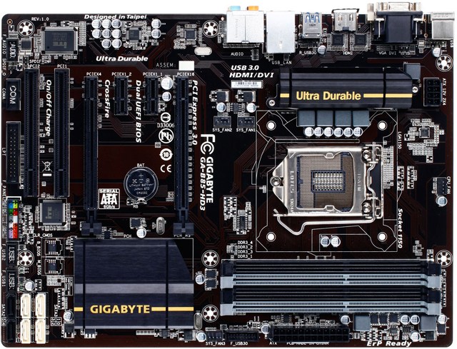 Matična ploča GIGABYTE INTEL GA-B85-HD3 ATX 4xDDR3 2xSATAII 4xSATAIII 3xUSB 3.0 6xUSB 2.0 4xPCI Express 1xPCI 1xVGA 1xDVI 1xHDMI Socket 1150