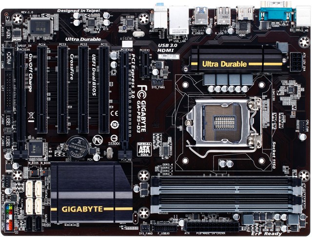 Matična ploča GIGABYTE INTEL GA-P85-D3 ATX 4xDDR3 2xSATAII 4xSATAIII 3xUSB 3.0 6xUSB 2.0 3xPCI Express 4xPCI 1xHDMI 1xRS232 Socket 1150