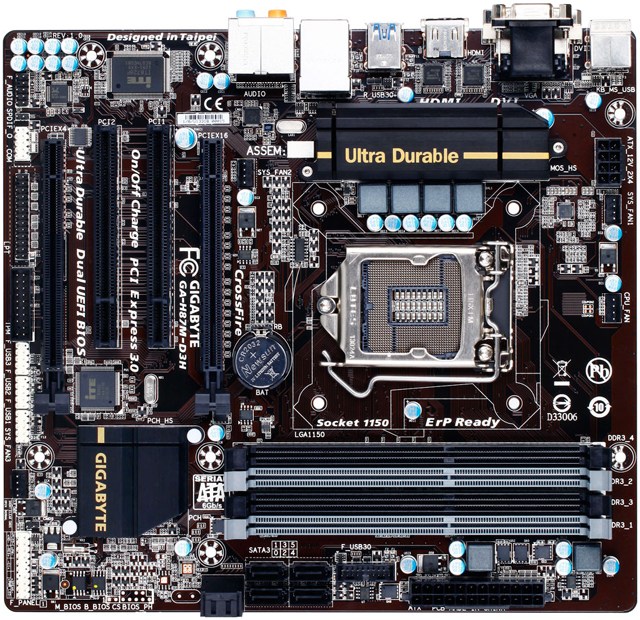 Matična ploča GIGABYTE INTEL GA-H87M-D3H Micro ATX 6xSATAIII 5xUSB 3.0 5xUSB 2.0 2xPCI Express 2xPCI 1xVGA 1xDVI 1xHDMI Socket 1150