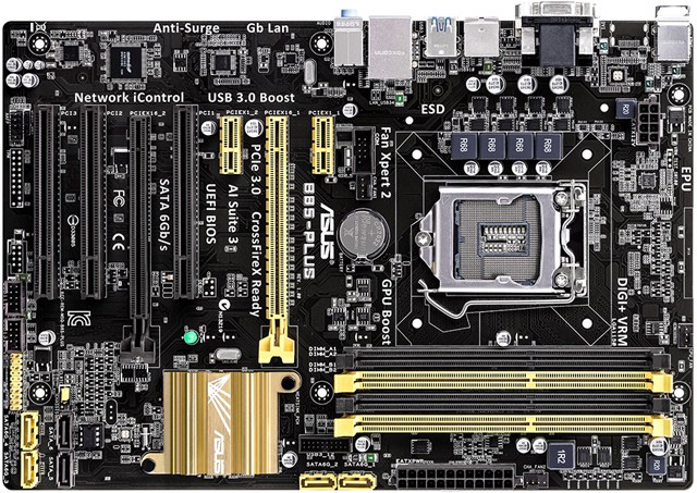 Matična ploča ASUS INTEL B85-PLUS ATX 4xDDR3 2xSATAII 4xSATAIII 3xUSB 3.0 6xUSB 2.0 4xPCI Express 3xPCI 1xVGA 1xDVI Socket 1150