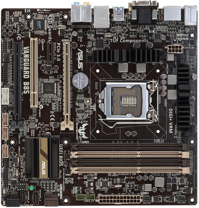 Matična ploča ASUS INTEL VANGUARD B85 Micro ATX 4xDDR3 2xSATAII 4xSATAIII 5xUSB 3.0 5xUSB 2.0 3xPCI Express 1xPCI 1xVGA 1xDVI 1xHDMI 1xDisplayPort Socket 1150