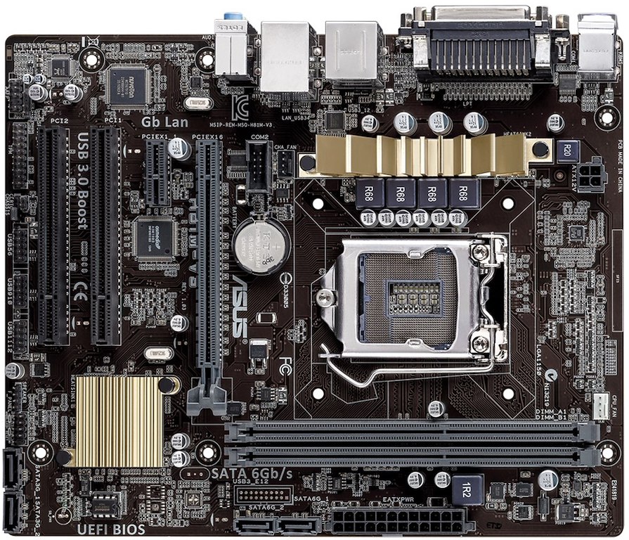 Matična ploča ASUS INTEL H81M-V3/C/SI Micro ATX 2xDDR3 2xSATAII 2xSATAIII 2xUSB 3.1 8xUSB 2.0 2xPCI Express 2.0 2xPCI VGA HDMI RS232 LPT Socket 1150