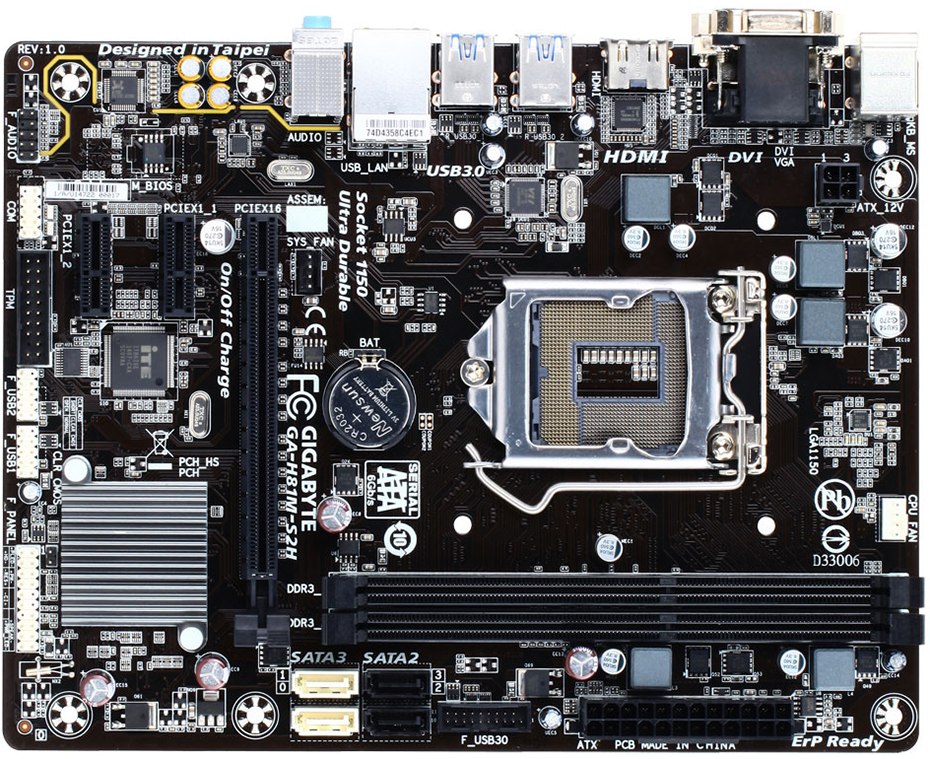 Matična ploča GIGABYTE INTEL GA-H81M-S2H Micro ATX 2xDDR3 2xSATAII 2xSATAIII 4xUSB 3.0 2xUSB 2.0 3xPCI Express 2.0 VGA DVI HDMI Socket 1150