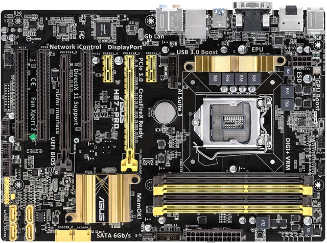 Matična ploča ASUS INTEL H87-PRO ATX 4xDDR3 6xSATAIII 5xUSB 3.0 5xUSB 2.0 4xPCI Express 3xPCI 1xVGA 1xDVI 1xHDMI 1xDisplayPort Socket 1150