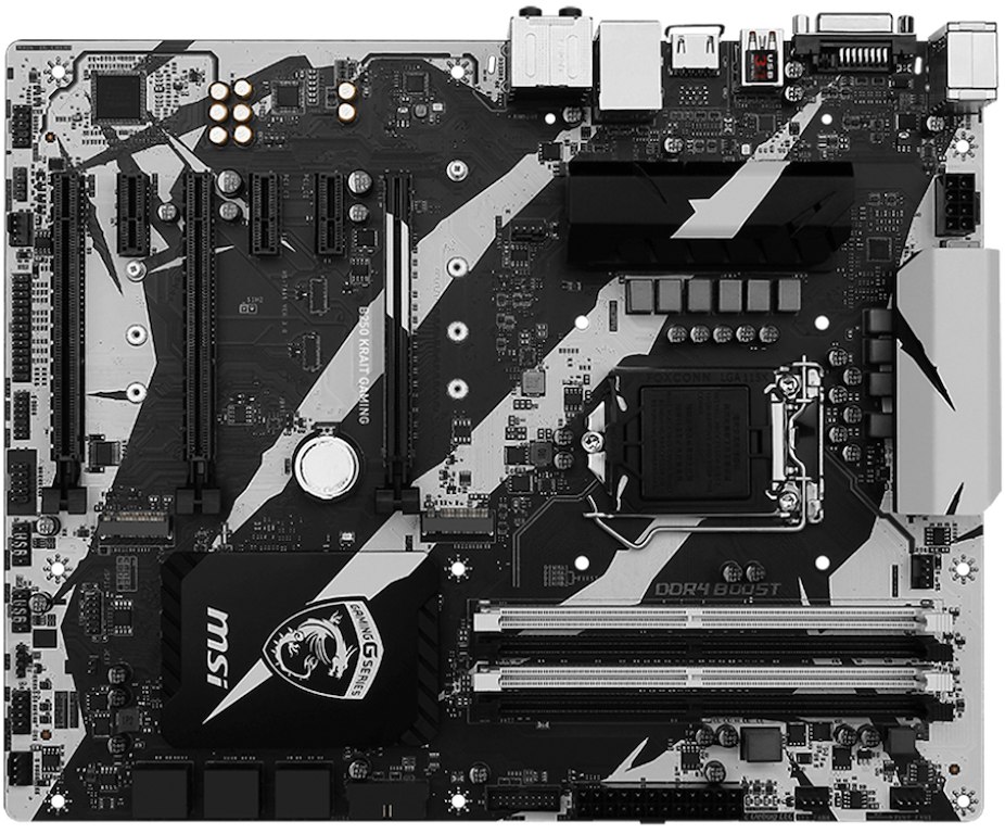 Matična ploča MSI INTEL / Socket 1151 / čipset B250 / memorija 4 x DDR4 / video izlaz DVI HDMI 1.4 / skladištenje podataka 2 x M.2 Socket 3 konektor i 6 x SATA / eksterni port 4 x USB 3.1 / ekster...