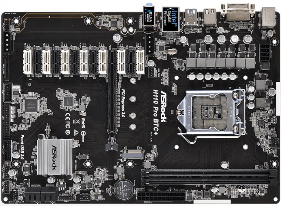 Matična ploča ASROCK INTEL / Socket 1151 / čipset H110 / memorija 2 x DDR4 / video izlaz DVI / skladištenje podataka M.2 Socket 3 i 4 x SATA / eksterni port 2 x USB 3.1 / eksterni port 4 x USB 2.0...