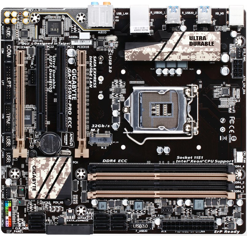 Matična ploča GIGABYTE INTEL / Socket 1151 / čipset C232 / memorija 4 x DDR4 / skladištenje podataka M.2 Socket 3 / skladištenje podataka SATA Express / skladištenje podataka 6 x SATA RAID / ekste...