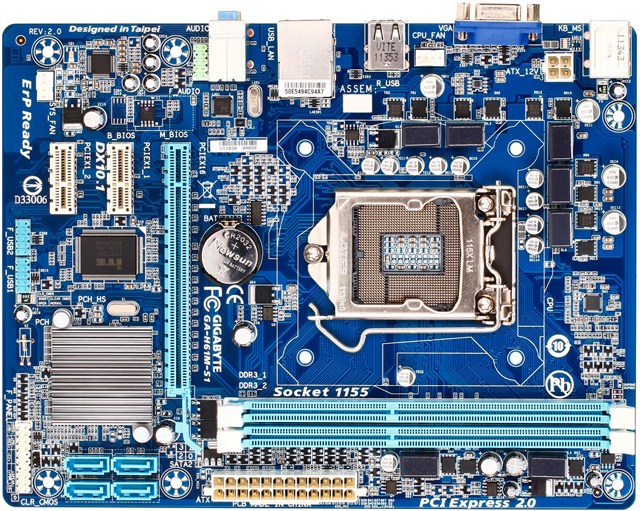 Matična ploča GIGABYTE INTEL GA-H61M-S1 Micro ATX 2xDDR3 4xSATAII 6xUSB 3xPCI Express 1xVGA Socket 1155