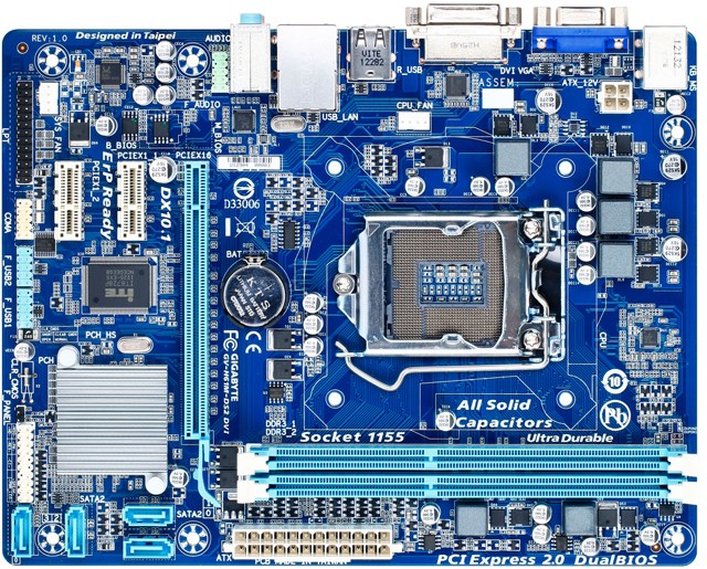 Matična ploča GIGABYTE INTEL GA-H61M-DS2-DVI Micro ATX 2xDDR3 4xSATA 8xUSB 3xPCI Express 1xVGA 1xDVI Socket 1155