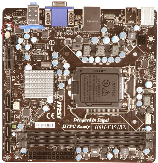 Matična ploča MSI INTEL H61I-E35/W8 Mini ITX 2xDDR3 4xSATA 6xUSB 2.0 1xPCI Express 1xVGA 1xHDMI Socket 1155