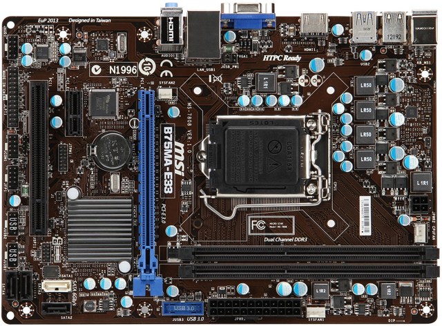 Matična ploča MSI INTEL B75MA-E33 Micro ATX 2xDDR3 3xSATAII 1xSATAIII 4xUSB 3.0 6xUSB 2.0 2xPCI Express 1xPCI 1xVGA 1xHDMI Socket 1155