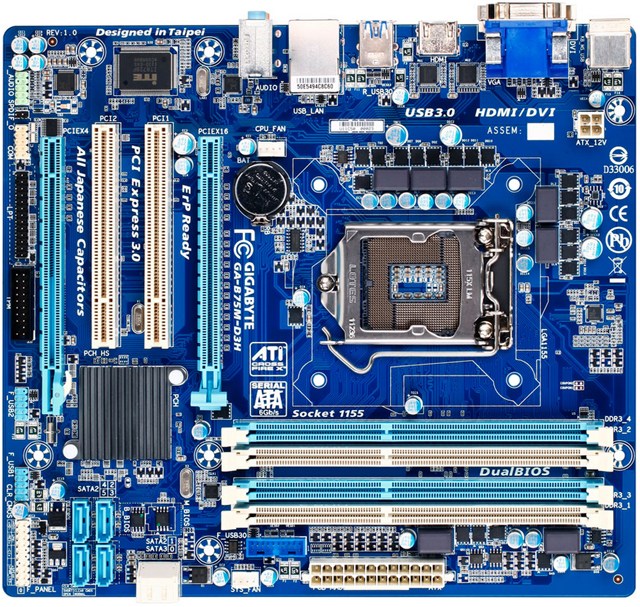 Matična ploča GIGABYTE INTEL GA-B75M-D3H Micro ATX 4xDDR3 5xSATAII 1xSATAIII 3xUSB 3.0 6xUSB 2.0 2xPCI Express 2xPCI 1xVGA 1xDVI 1xHDMI Socket 1155