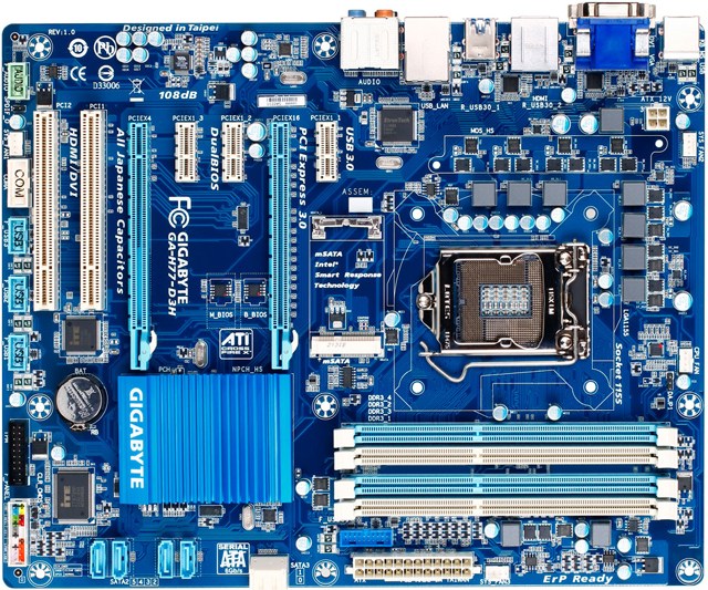 Matična ploča GIGABYTE INTEL GA-H77-D3H ATX 4xDDR3 4xSATAII 2xSATAIII RAID 6xUSB 3.0 8xUSB 2.0 5xPCI Express 2xPCI 1xVGA 1xDVI 1xHDMI Socket 1155