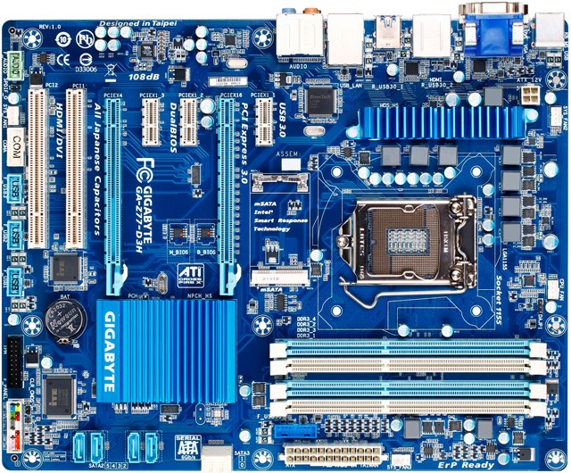 Matična ploča GIGABYTE INTEL GA-Z77-D3H ATX 4xDDR3 4xSATAII 2xSATAIII 1xmSATA RAID 5xUSB 3.0 8xUSB 2.0 5xPCI Express 2xPCI 1xVGA 1xDVI 1xHDMI Socket 1155