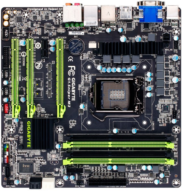 Matična ploča GIGABYTE INTEL G1.Sniper M3 Micro ATX 4xDDR3 3xSATAII 2xSATAIII 1xmSATA 1xeSATA RAID 3xUSB 3.0 7xUSB 2.0 4xPCI Express 1xVGA 1xDVI 1xHDMI 1xDisplayPort Socket 1155