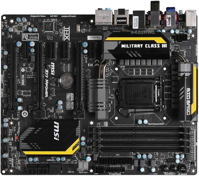 Matična ploča MSI INTEL Z77 MPower ATX 4xDDR3 4xSATAII 2xSATAIII RAID 7xUSB 3.0 5xUSB 2.0 7xPCI Express 1xHDMI 1xDisplayPort Socket 1155