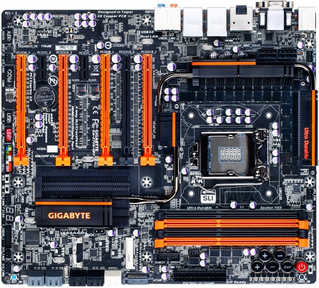 Matična ploča GIGABYTE INTEL GA-Z77X-UP7 E-ATX 4xDDR3 4xSATAII 6xSATAIII 1xmSATA RAID 8xUSB 3.0 2xUSB 2.0 7xPCI Express 1xVGA 1xDVI 1xHDMI 1xDisplayPort Socket 1155