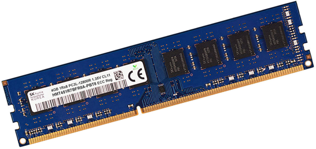 RAM Memorija za server HYNIX HMT451R7BFR8A-PBT8 ECC Registered 4GB DDR3L 1.600MHz PC3L-12800R RDIMM CL11 1.35V Low Voltage 10-čipova 1Rx8 512Mx8 Single Ranked 240-pinova
