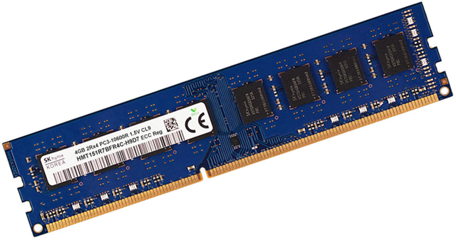 RAM Memorija za server HYNIX HMT151R7BFR4C-H9D7 ECC Registered 4GB DDR3 1.333MHz PC3-10600R RDIMM CL9 1.5V 9-čipova 2Rx4 256Mx4 Dual Ranked 240-pinova