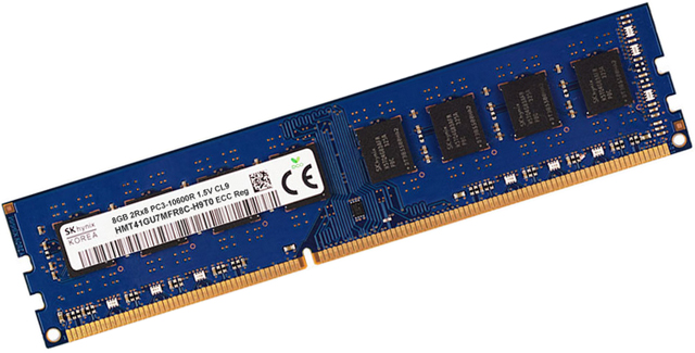 RAM Memorija za server HYNIX HMT41GU7MFR8C-H9T0 ECC Registered 8GB DDR3 1.333MHz PC3-10600R RDIMM CL9 1.5V 17-čipova 2Rx8 512Mx8 Dual Ranked 240-pinova