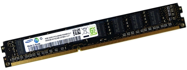 RAM Memorija za server SAMSUNG M392B1K73CM0-CF804 ECC Registered 8GB DDR3 1.066MHz PC3-8500R RDIMM CL7 1.5V 17-čipova 2Rx8 512Mx8 Dual Ranked 240-pinova VLP - Very Low Profile