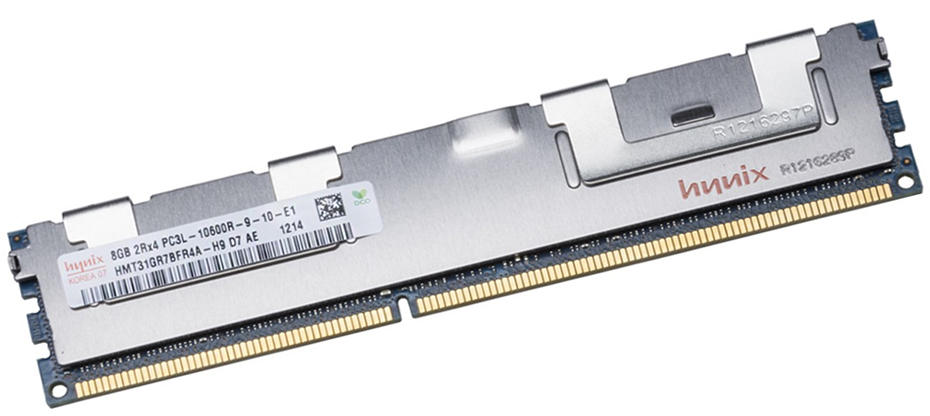 RAM Memorija za server HYNIX HMT31GR7BFR4A-H9 ECC Registered 8GB DDR3L 1.333MHz PC3L-10600R RDIMM CL9 1.35V Low Voltage 9-čipova 2Rx4 512Mx4 Dual Ranked 240-pinova