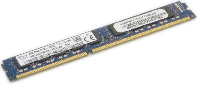 RAM Memorija za server HYNIX HMT41GV7AFR4A-PBT3 ECC Registered 8GB DDR3L 1.600MHz PC3L-12800R RDIMM CL11 1.35V Low Voltage 19-čipova 1Rx4 1Gx4 Single Ranked 240-pinova VLP - Very Low Profile